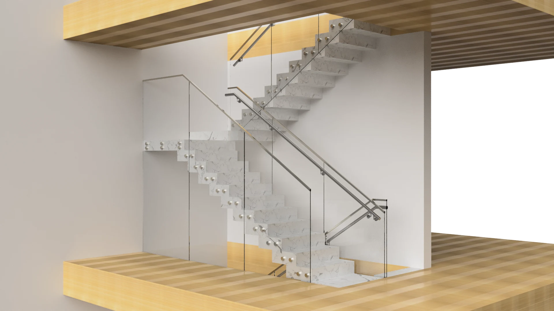 Glass Railings | Renders - A Crystal Glass & Mirror