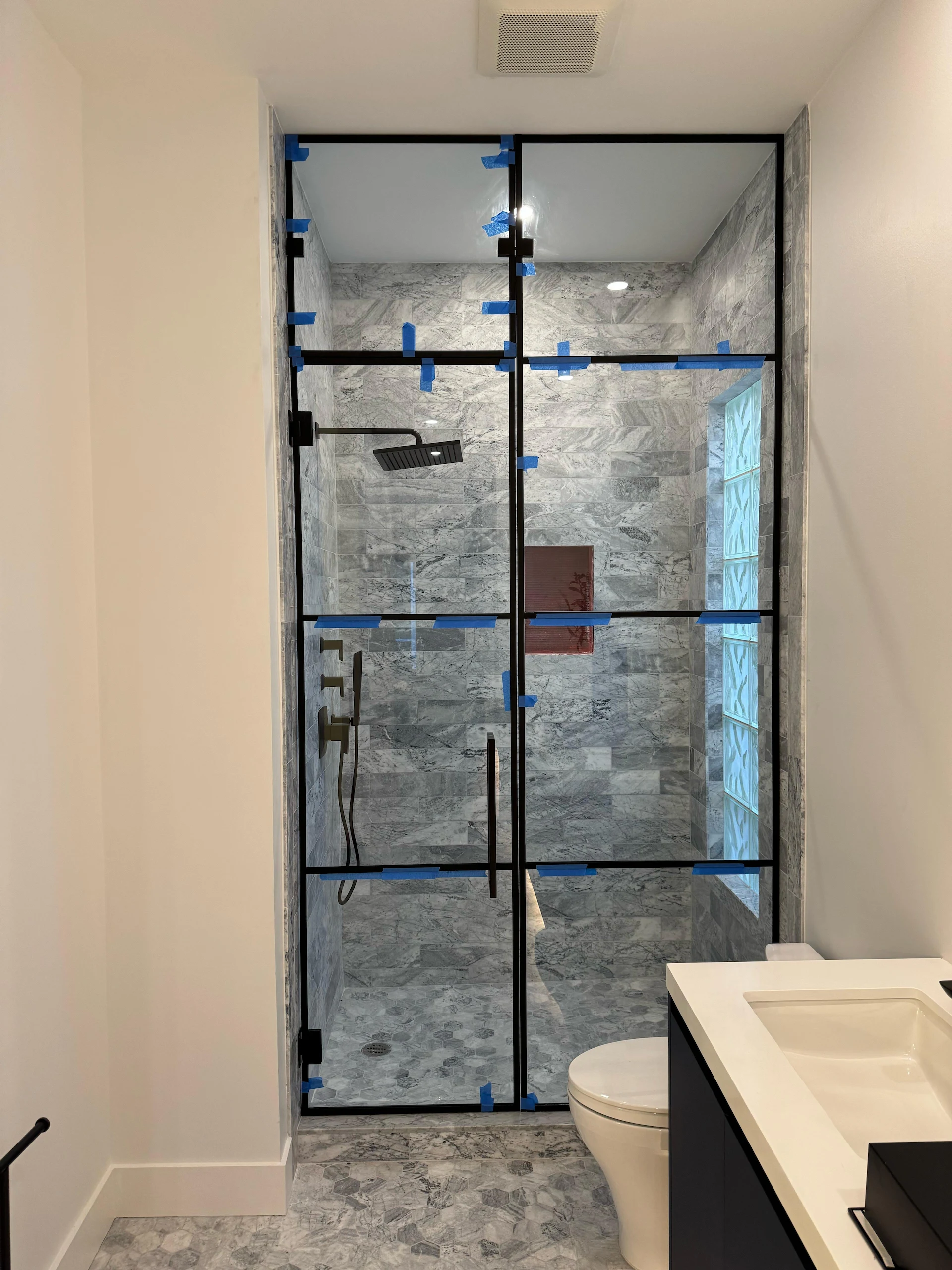 Shower Doors | Elkhorn Dr Residence - A Crystal Glass & Mirror